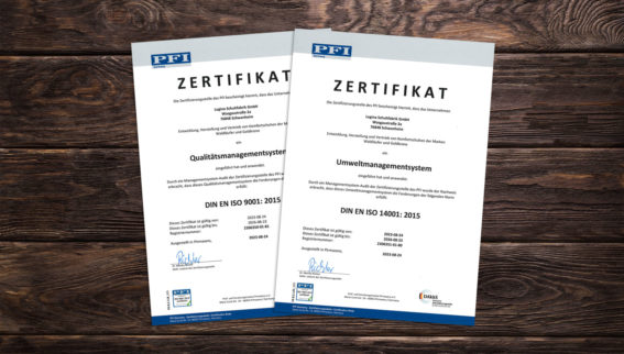 LUGINA ERHÄLT ZERTIFIKATE FÜR UMWELT- UND QUALITÄTSMANAGEMENT - Lugina